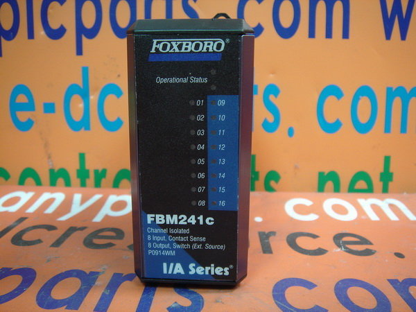 FOXBORO I/A Series P0914WM FBM241c Channel Isolated 8 Input, Contact Sense 8 Output, Switch (Ext ...